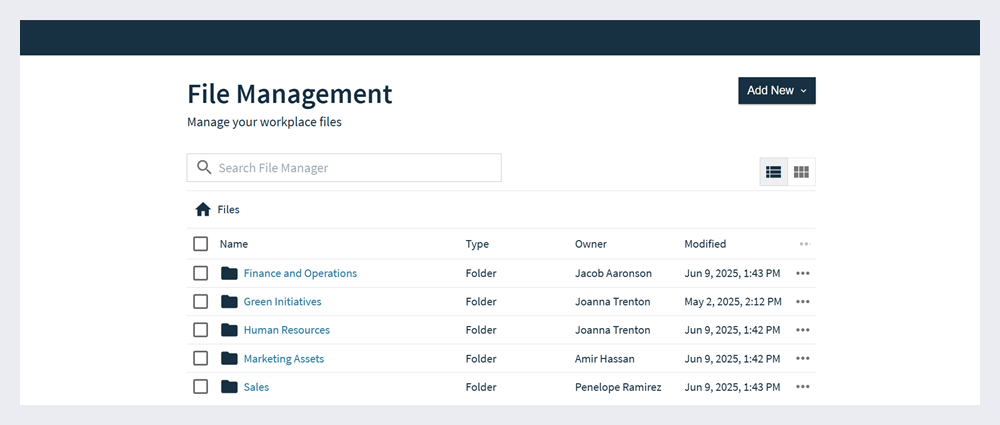 File Management page – Igloo Flex